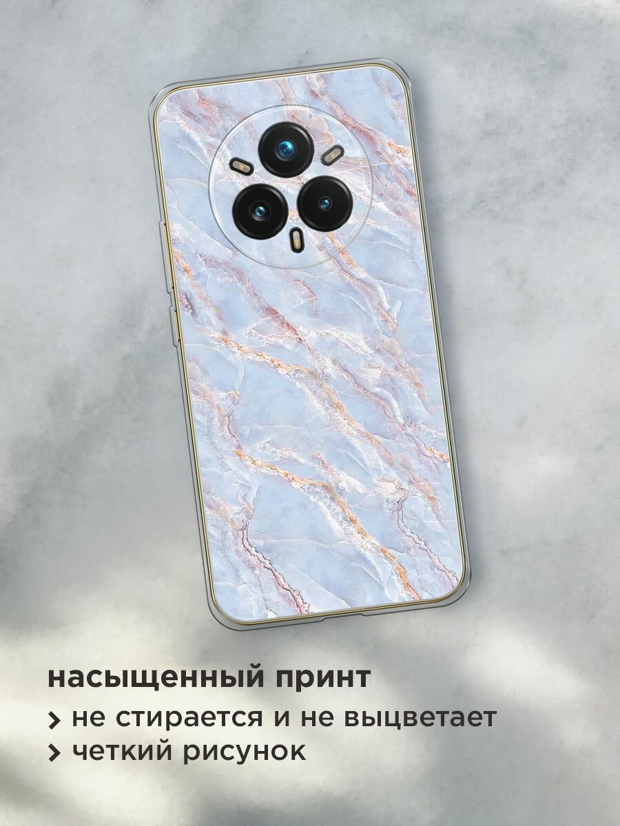 Чехол на Realme 14 Pro+ / Реалми 14 Про+ с принтом "Сиреневый мрамор" — фото 1