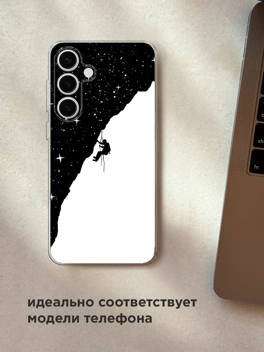 Чехол на Samsung Galaxy S25 FE / Самсунг S25 Фе с принтом "Космический альпинист" — фото 1