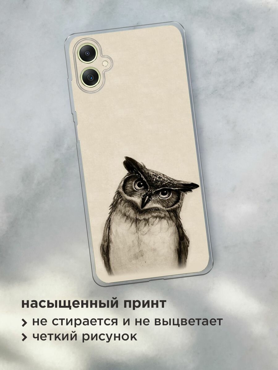 Чехол на Samsung Galaxy A06 / Самсунг Галакси А06 с принтом "Сова" — фото 1