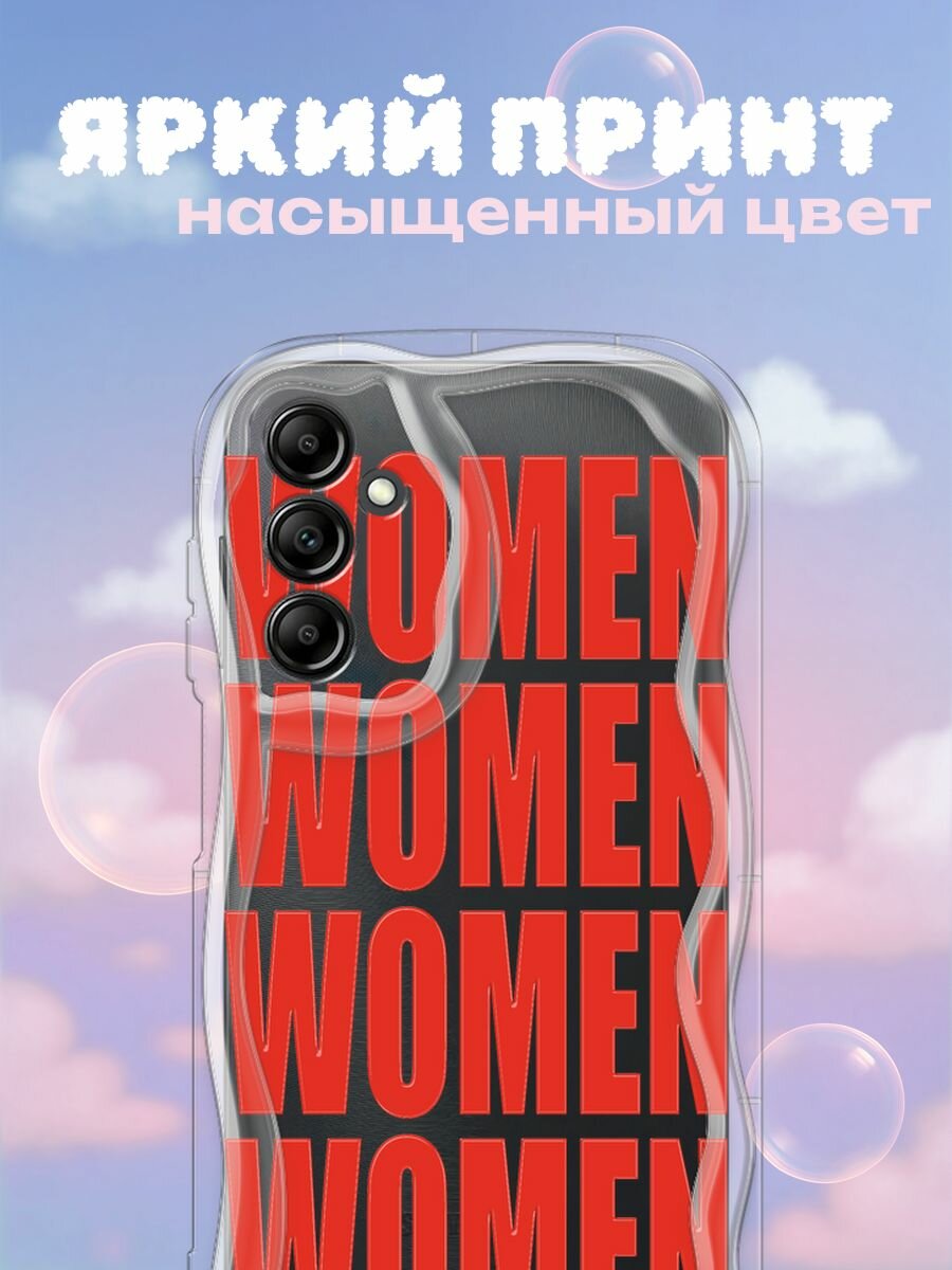 Чехол на Samsung Galaxy A15 / Самсунг А15 с принтом WOMEN 3, прозрачный — фото 1