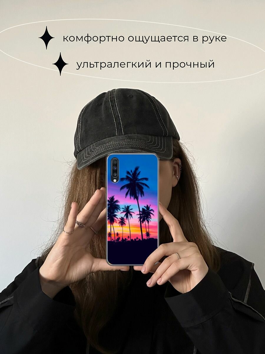 Чехол на Samsung Galaxy A70 / Самсунг Галакси А70 с принтом "Закат 5" — фото 1