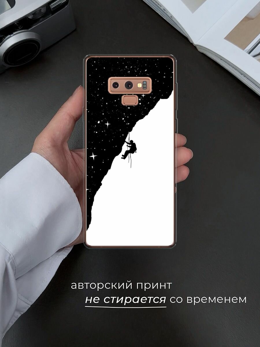 Чехол на Samsung Galaxy Note 9 / Самсунг Галакси Нот 9 с принтом "Космический альпинист" — фото 1