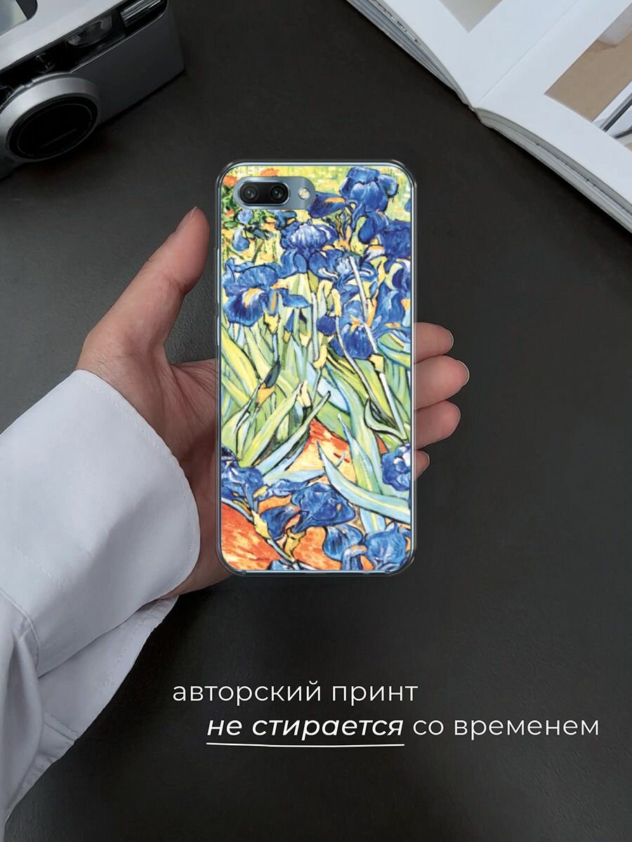 Силиконовый чехол на Honor 10 / Хонор 10 с принтом "Ирисы Ван Гог" — фото 1
