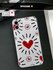 Чехол на Apple iPhone 11 / Айфон 11 с принтом "Бордовые сердца паттерн"