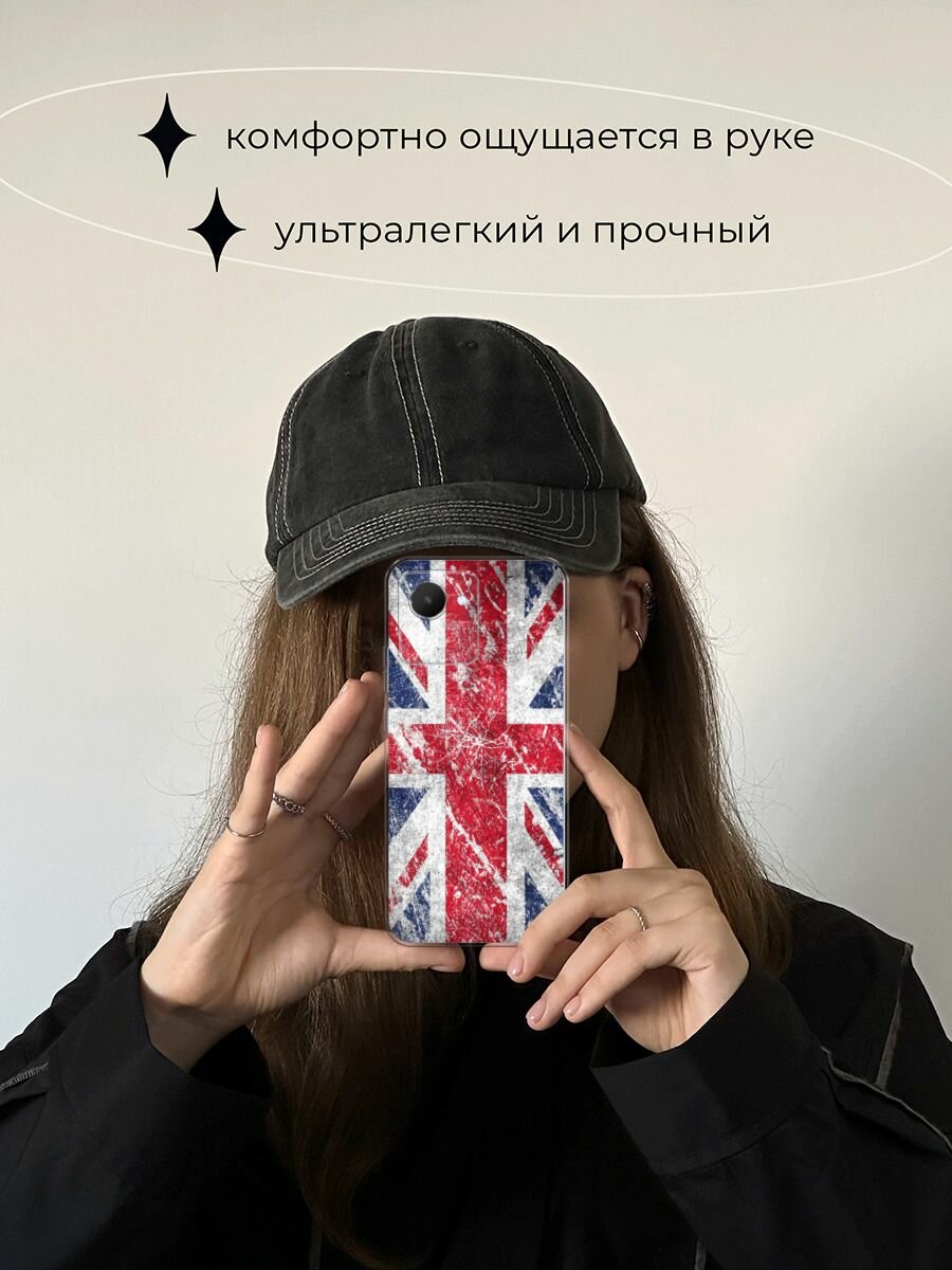 Чехол на Realme C30 / Реалми C30 с принтом "Флаг британский" — фото 1