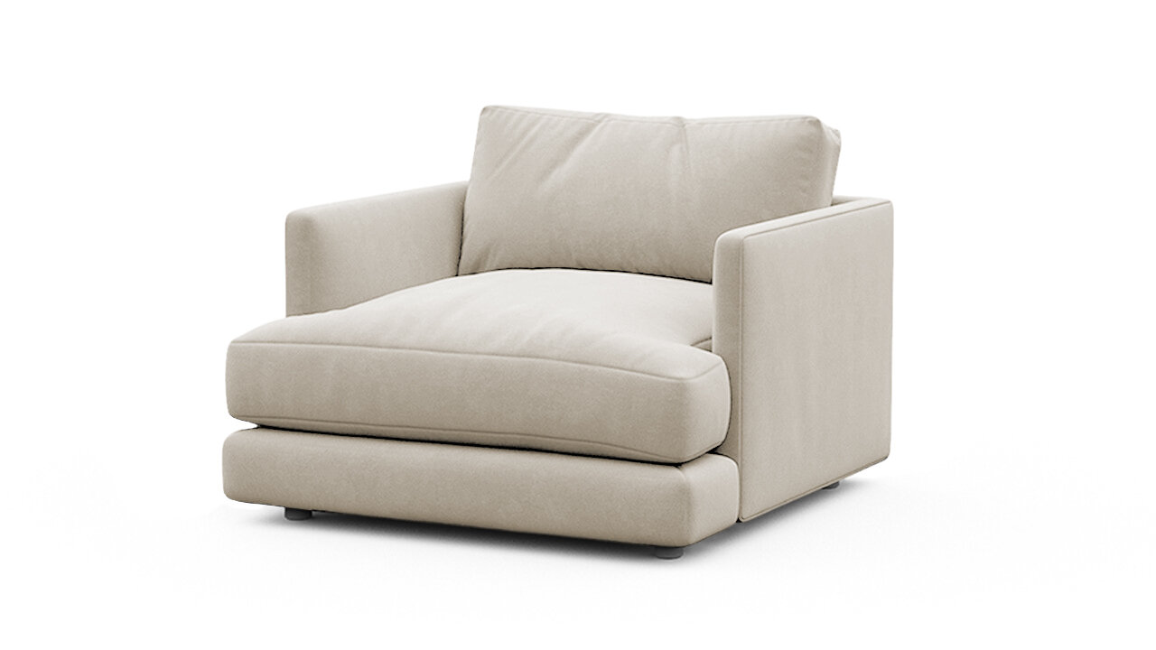 Кресло Ибица Velutto 16 NEW 93x93x90 см, светло-бежевый Велютто, нераскладной GOODFORM