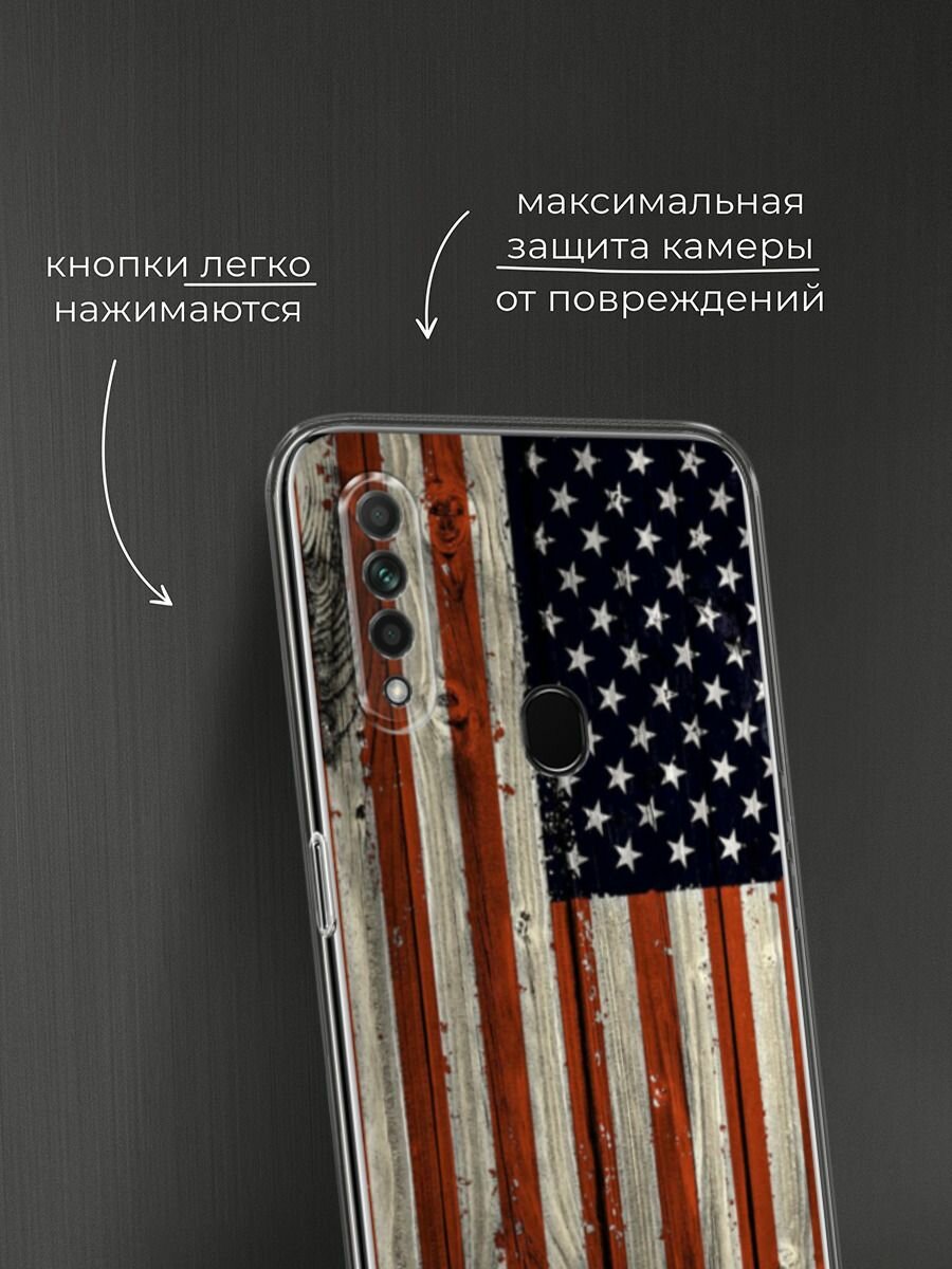 Силиконовый чехол на Oppo A31 / Оппо А31 с принтом "США" — фото 1