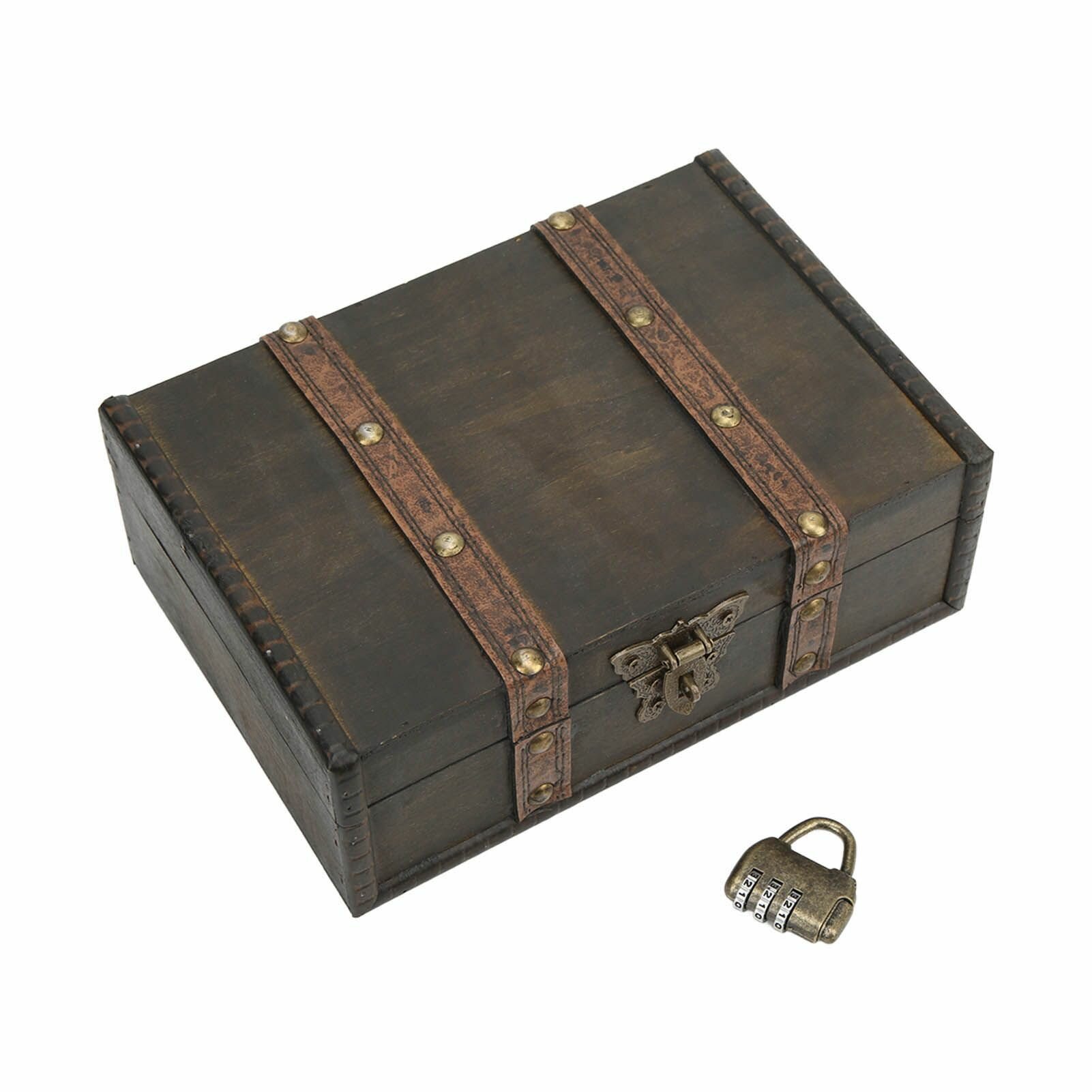 Старинная шкатулка для украшений: Высокопрочная коробка с кодовым замком