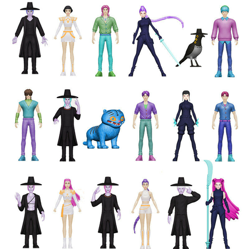 Модель игрушки kpop demon hunters с персонажами руми зои мира для коллекции и домашней экспозиции стильk