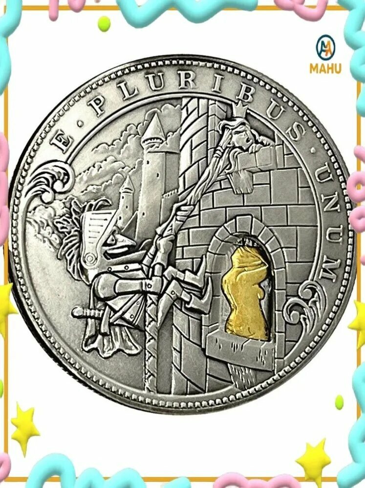 012Передвижной механизм монета Святого "Вуайерист."Никель Романа Бутин коллекционная реплика