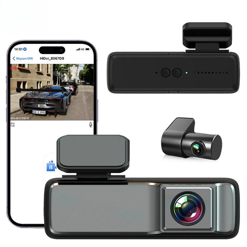 Автомобильный видеорегистратор 1080P с двойной записью, ночным видением, Wi-Fi, круглосуточным мониторингом парковки