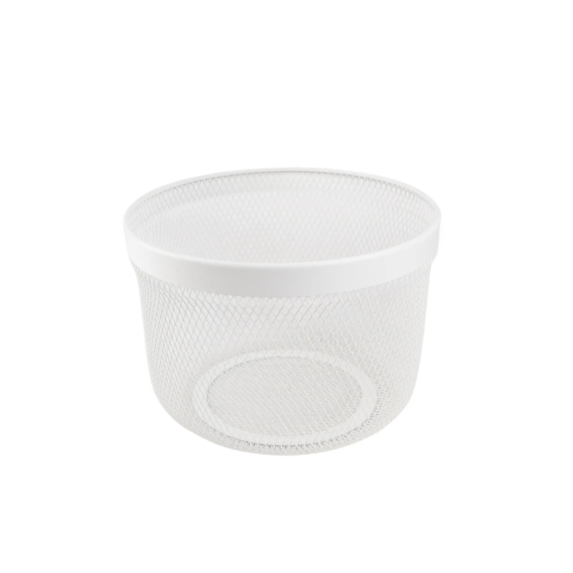 Уют корзина для хранения мелкая сетка металл белый 12 л компактный органайзер