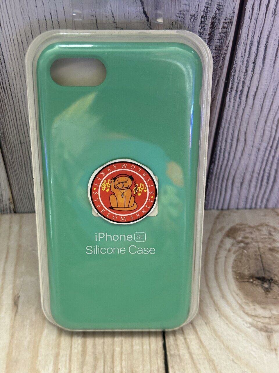 Чехол для Apple iPhone Se Silicone Case без лого (полная защита)салатовый