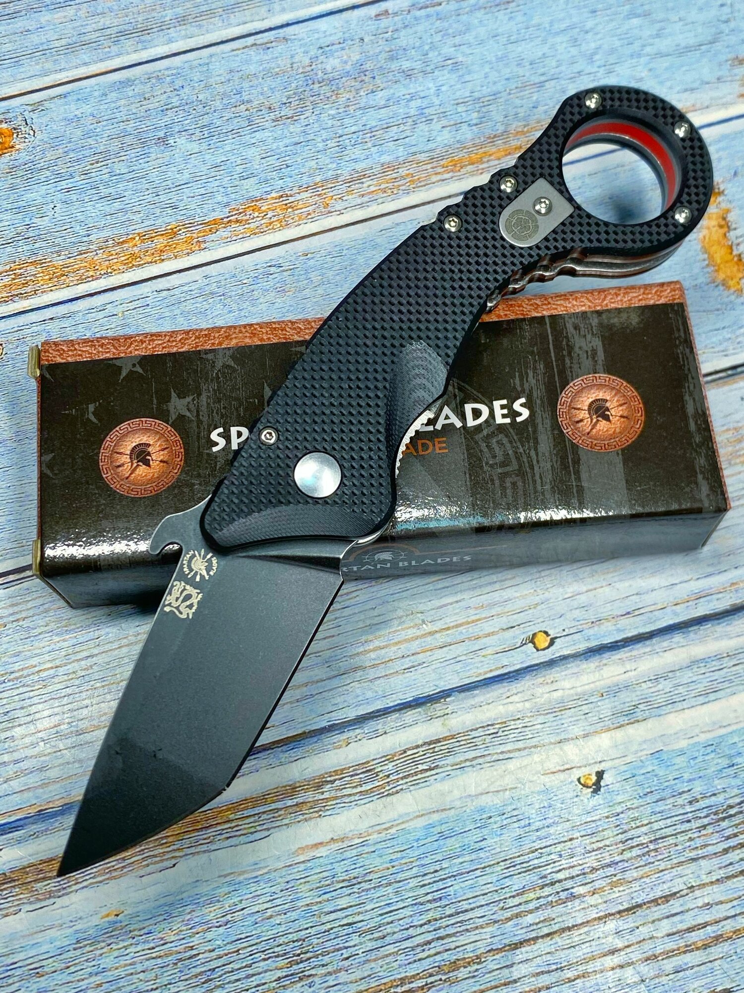 Складной нож Spartan Blades Ronin Shoto Black / Red G10, SFBL9BK