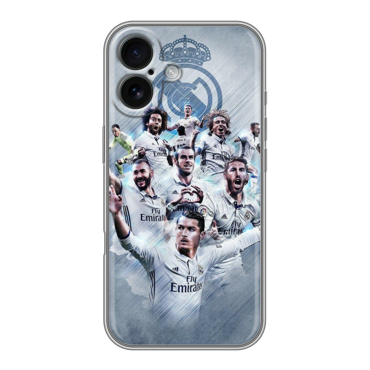 Чехол для Iphone 16 с принтом для мужчин Реал Мадрид (Айфон 16) — фото 1