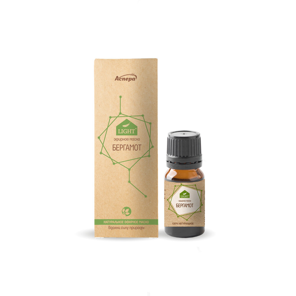 Эфирное масло лайт бергамот, Аспера, 10 мл.