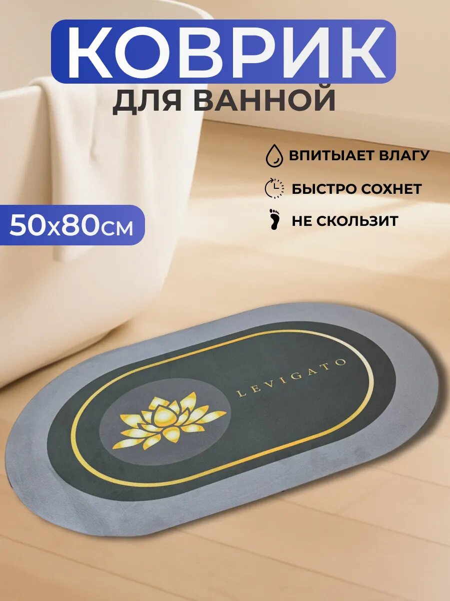 Коврик для ванной противоскользящий коврик в прихожую