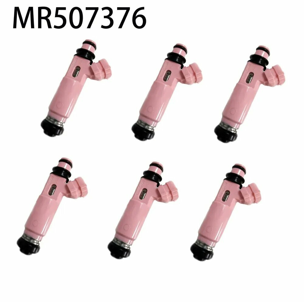 KNOW EASY-6шт Автомобильные топливные форсунки 195500-4140 MR507376 подходят для Mitsubishi Pajero V73 3.0L 6G72
