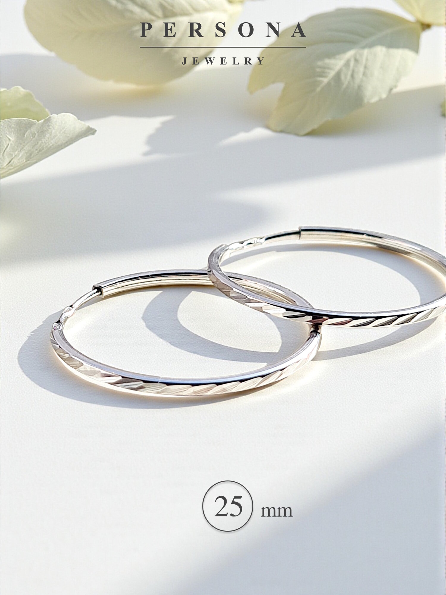 Серьги конго, серебро, 925 проба, родирование