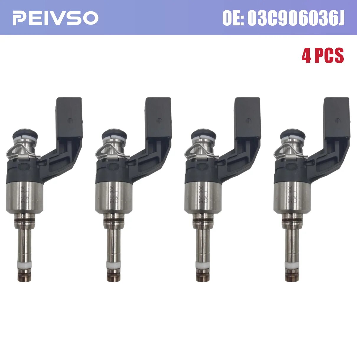 Совершенно новые и отремонтированные 4 шт. топливные форсунки 03C906036J подходят для VW Passat Touran 1,4 TSI ECO Renovation