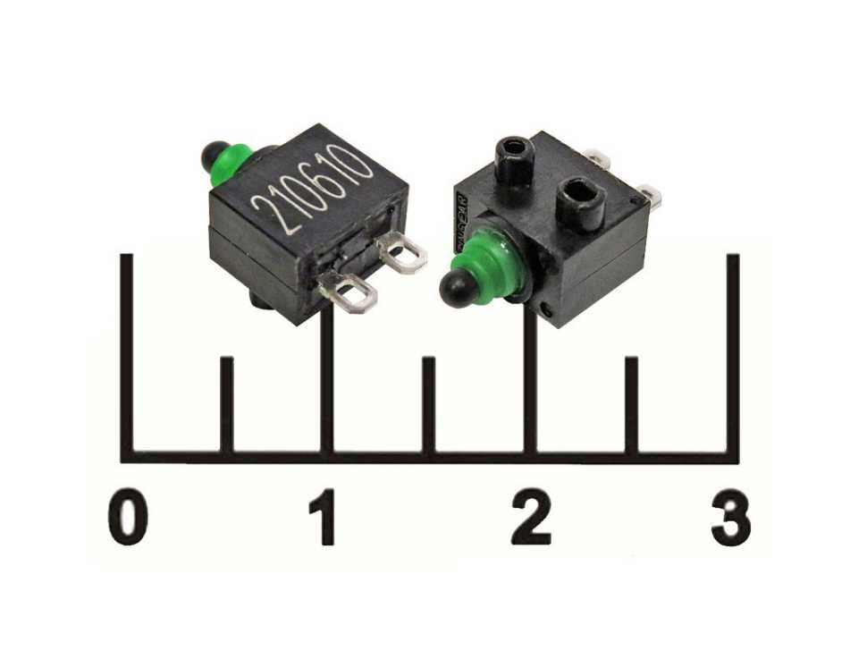 Кнопка тактовая влагозащищенная КВБ304-150V00F40H черная (38-0069)