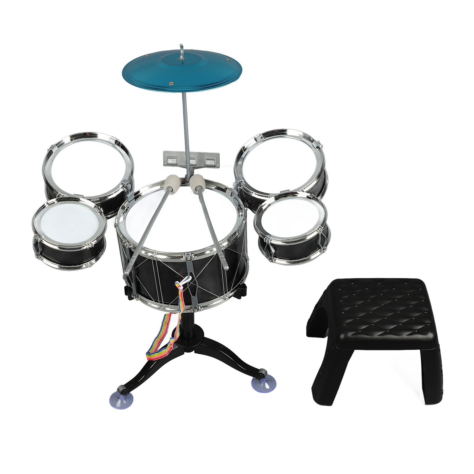 Детская барабанная установка, музыкальная развивающая игрушка для раннего развития, регулируемая высота, для начинающих малышей