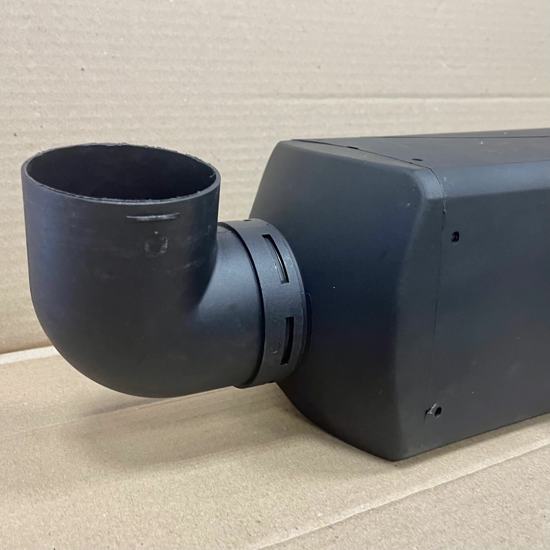 Поворот пластиковый 90 градусов 75 мм для отопителя