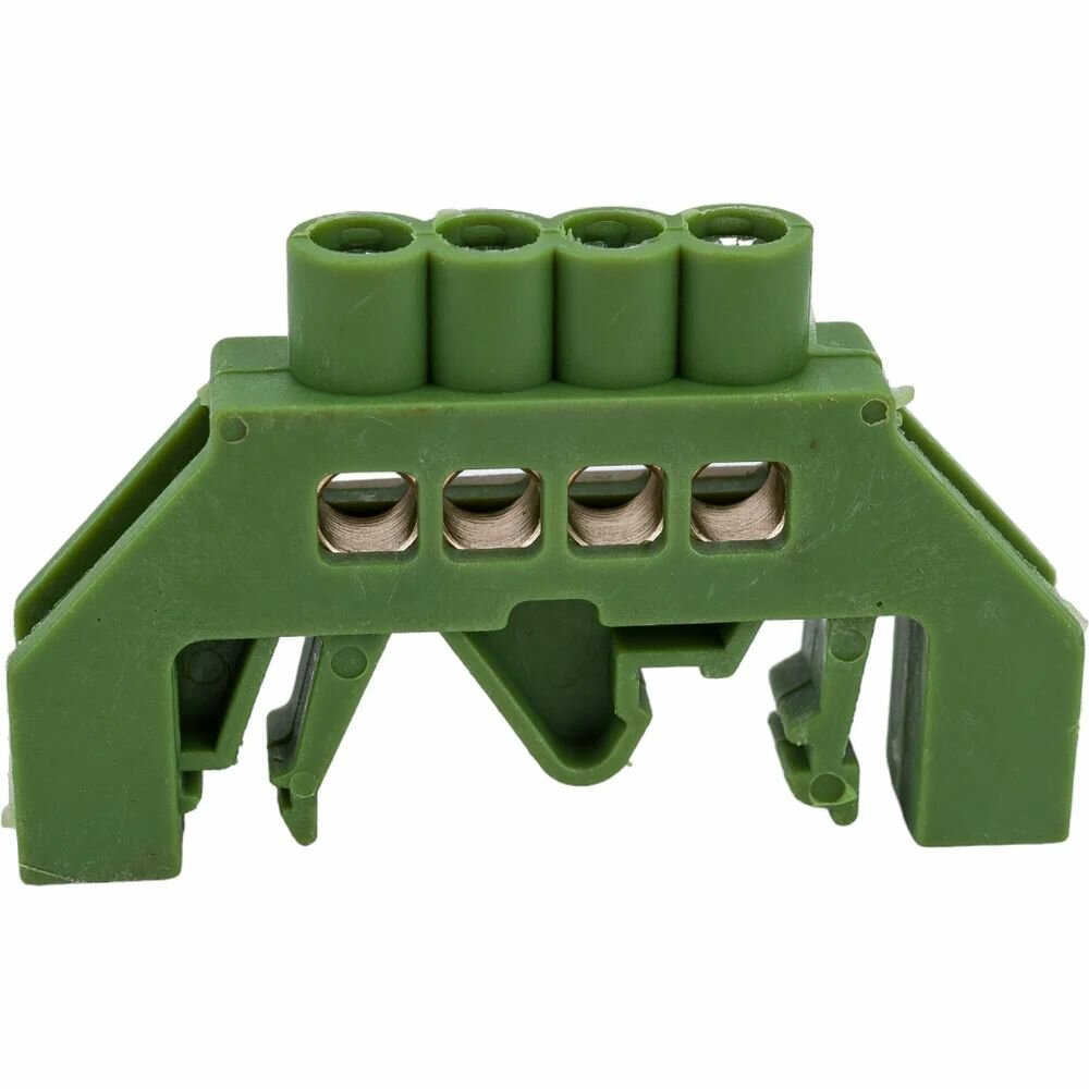 Шина PE земля в комбинированном зеленом изоляторе на DIN-рейку REXANT 6x9 мм 4 группы 11-2305