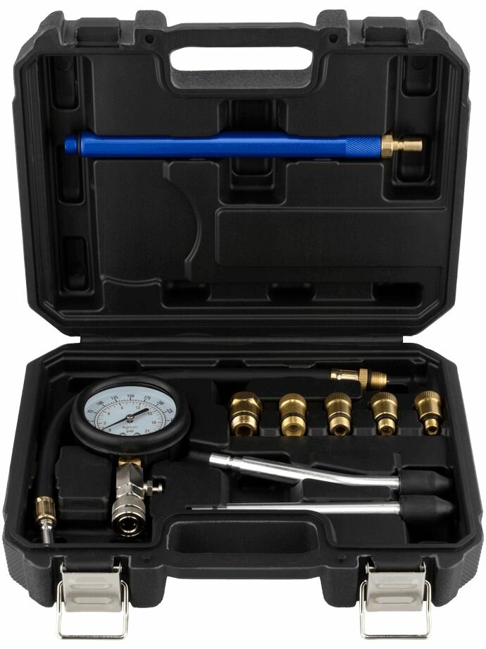 Компрессометр бензиновый универсальный 10пр с удлинителем 190мм, АвтоDело (40104)