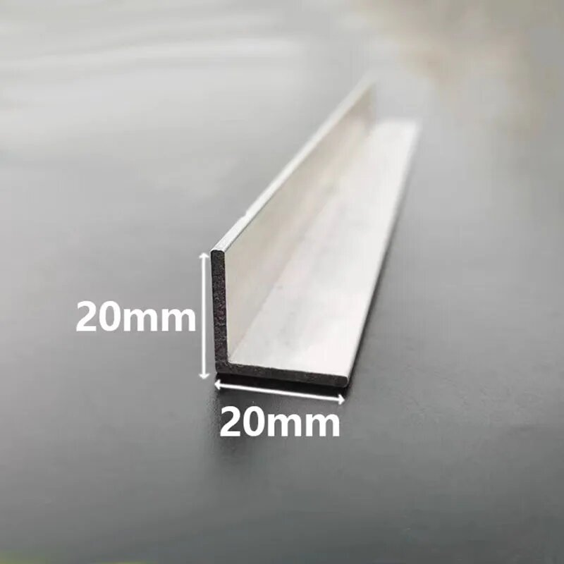 Алюминиевый угловой профиль 20x20 мм Thick 4mm, Length 24cm 1Pcs