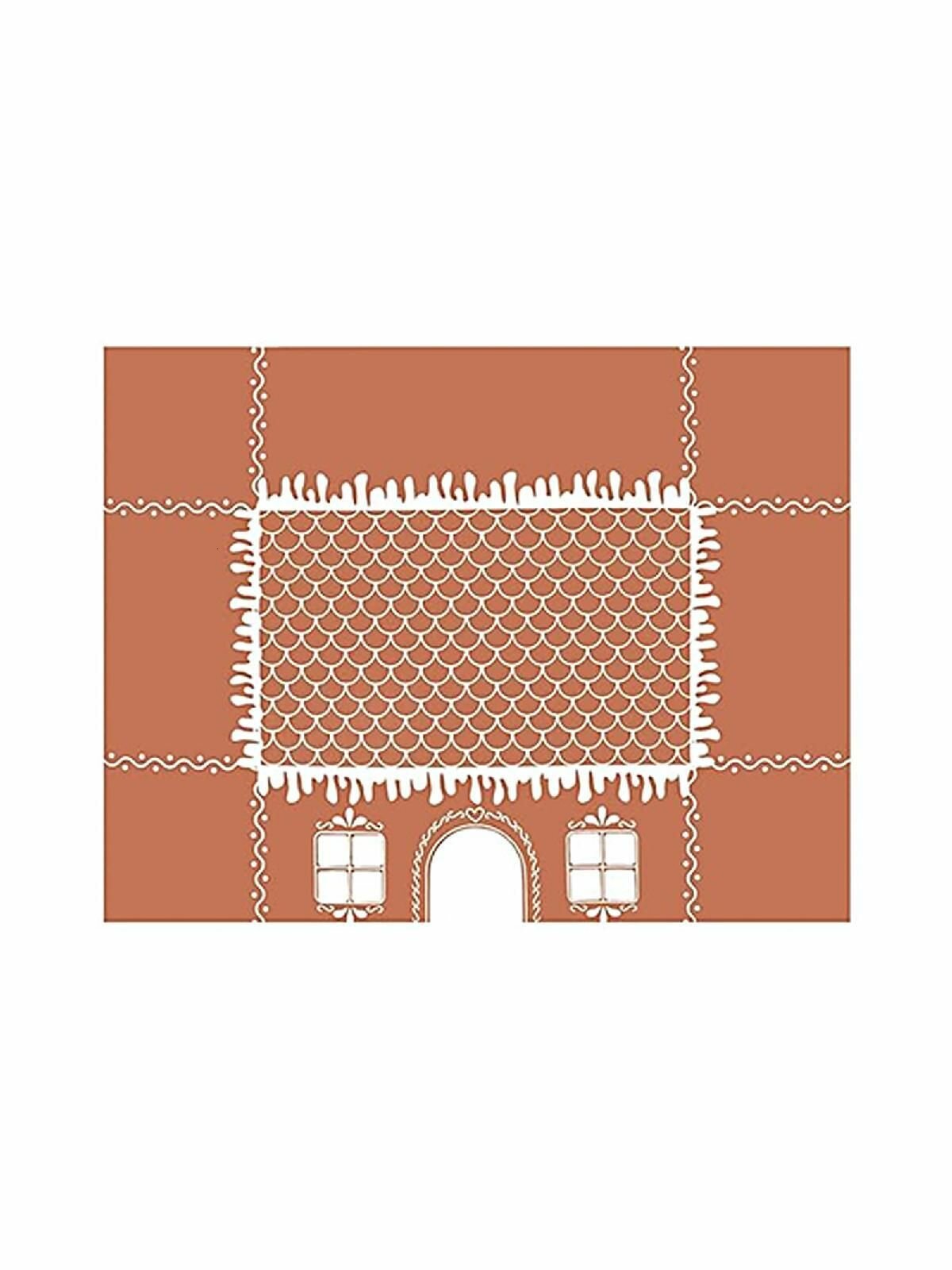 Скатерть, Рождественская Скатерть "Пряничный Домик"-C