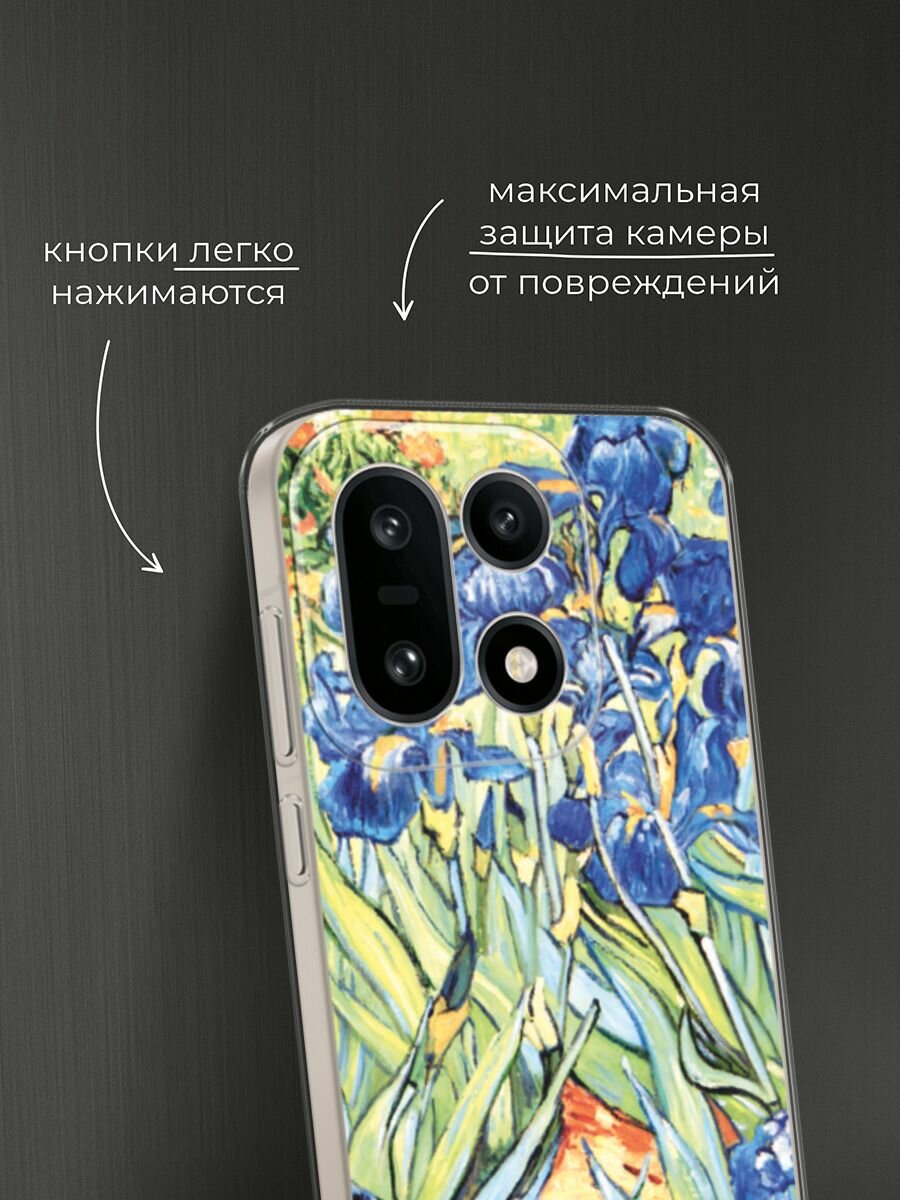 Силиконовый чехол на OnePlus 15 / Ван Плас 15 с принтом Ирисы Ван Гог — фото 1