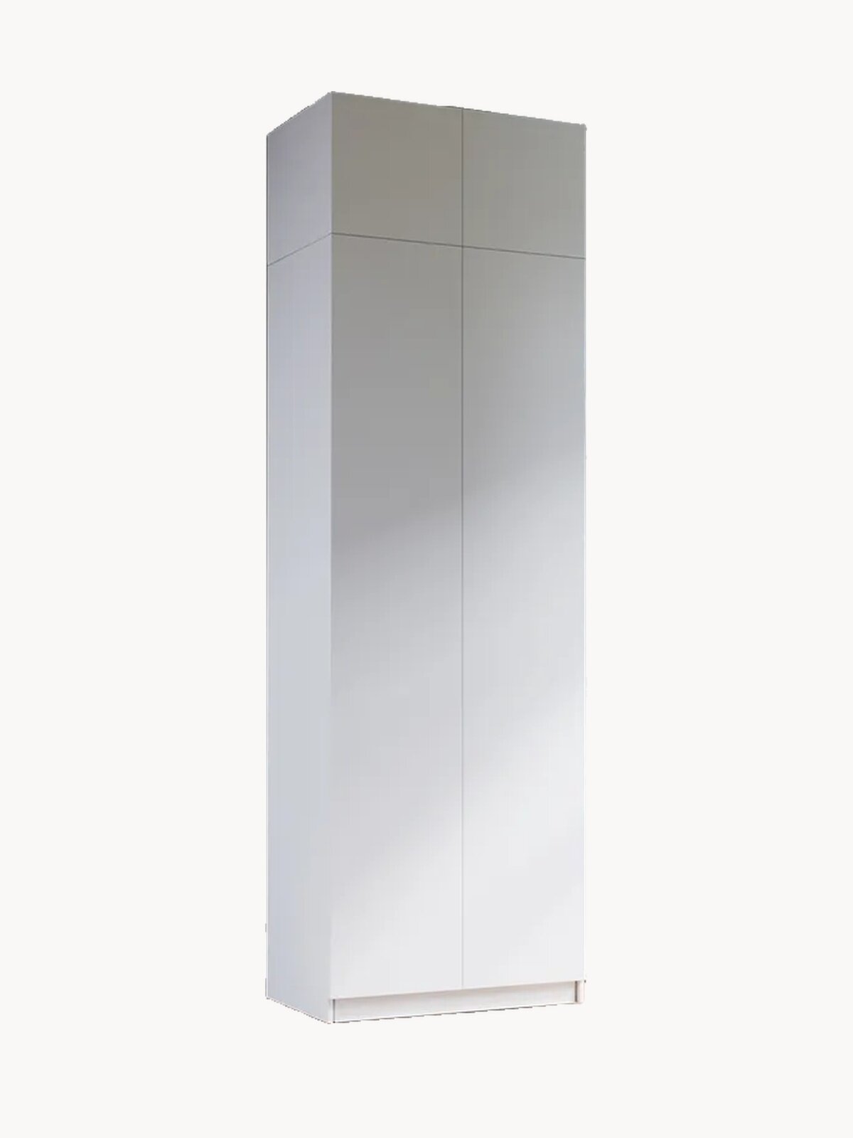 Шкаф для одежды распашной с антресолью уютная логика / 60*260*50 см, Белый, с ящиками