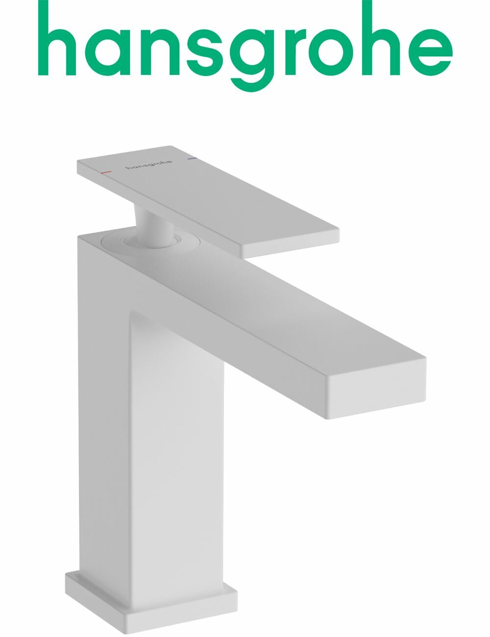 Смеситель для раковины hansgrohe Tecturis E 110 с донным клапаном / матовый белый 73010700