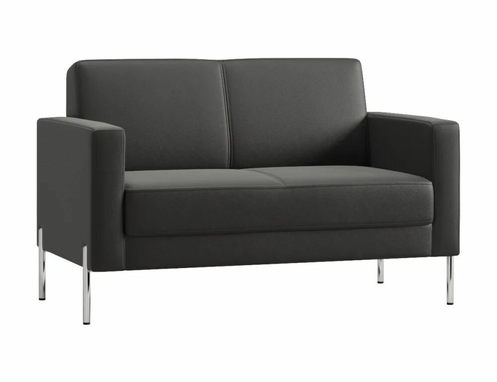 Двухместный диван Helmut HL-02 экокожа черная Oregon 16