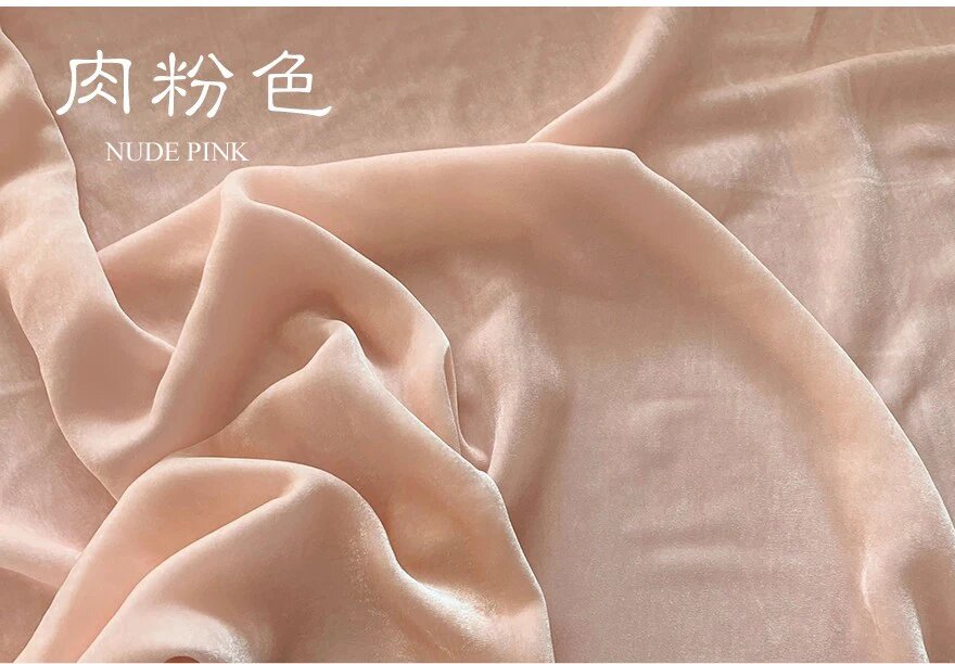 Бархатная ткань вискоза/шелк FABRIC SHIPPER 1.4х1 м Nude Pink