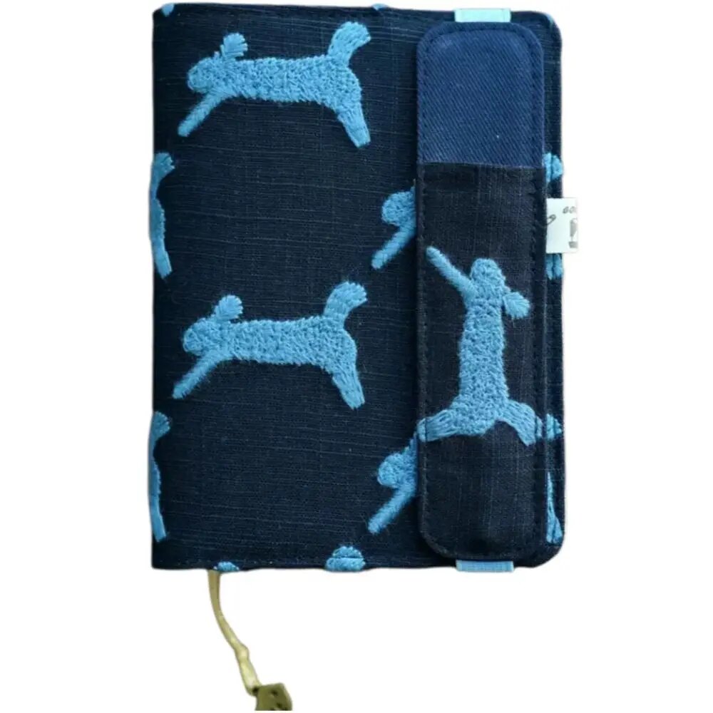 Блокнот A6 с милой собакой, персонализированный регулируемый вкладыш из ткани, обложка для справочника, студенческая ежедневная обучающая карманная книга для заметок