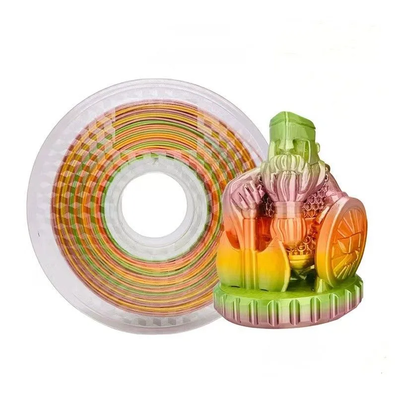 PLA Rainbow - Macaron Silk Wan plast пластик многоцветный радужный - макарон 1.75 мм 1 кг