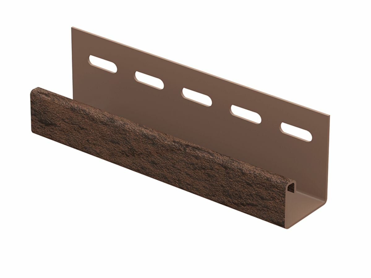 Ю-пласт J-планка (j-профиль), Стоун-хаус камень жженый, 1 шт
