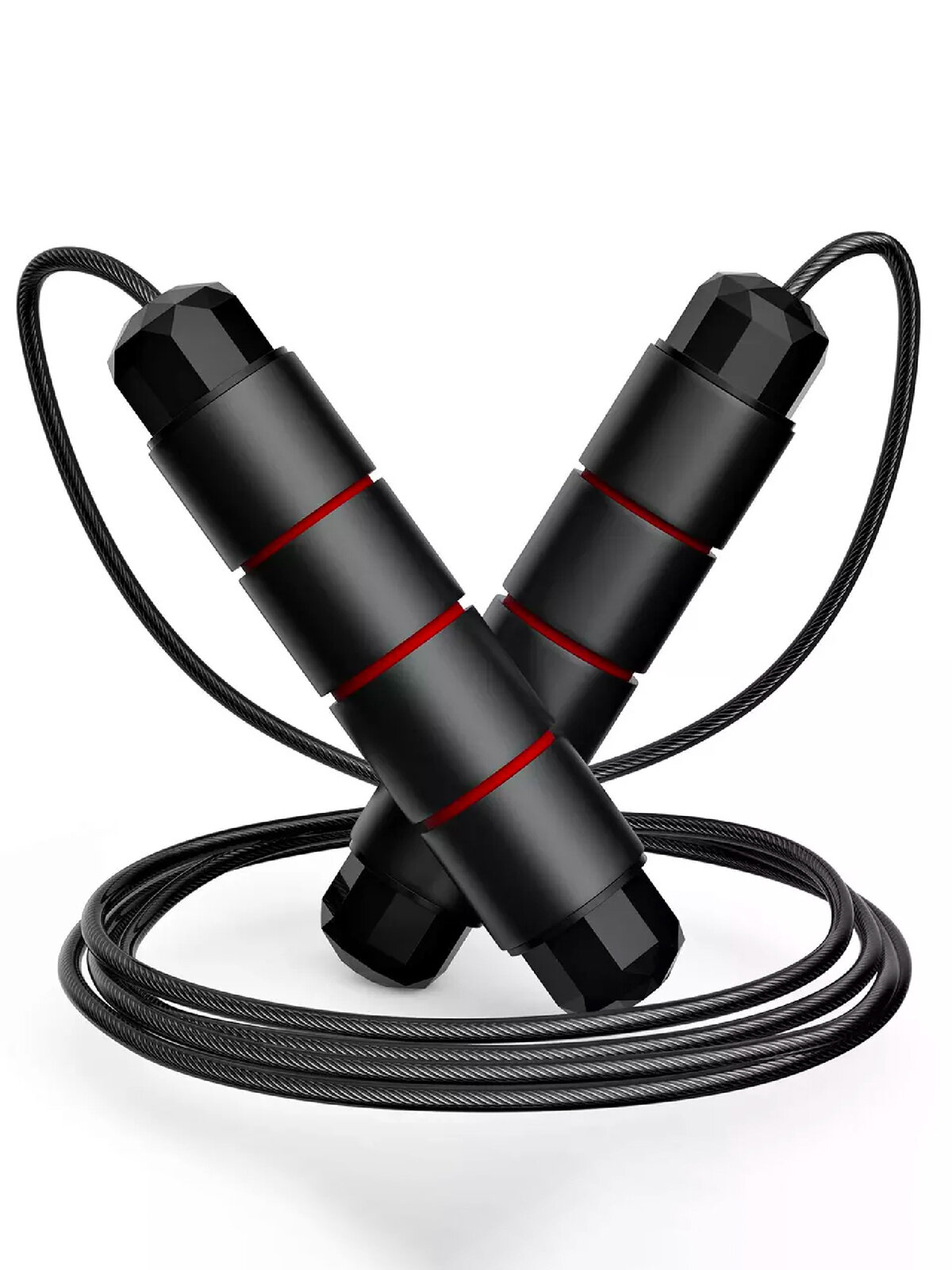 Скоростная скакалка для фитнеса с удобной регулировкой длины и эргономичными ручками, 280 см