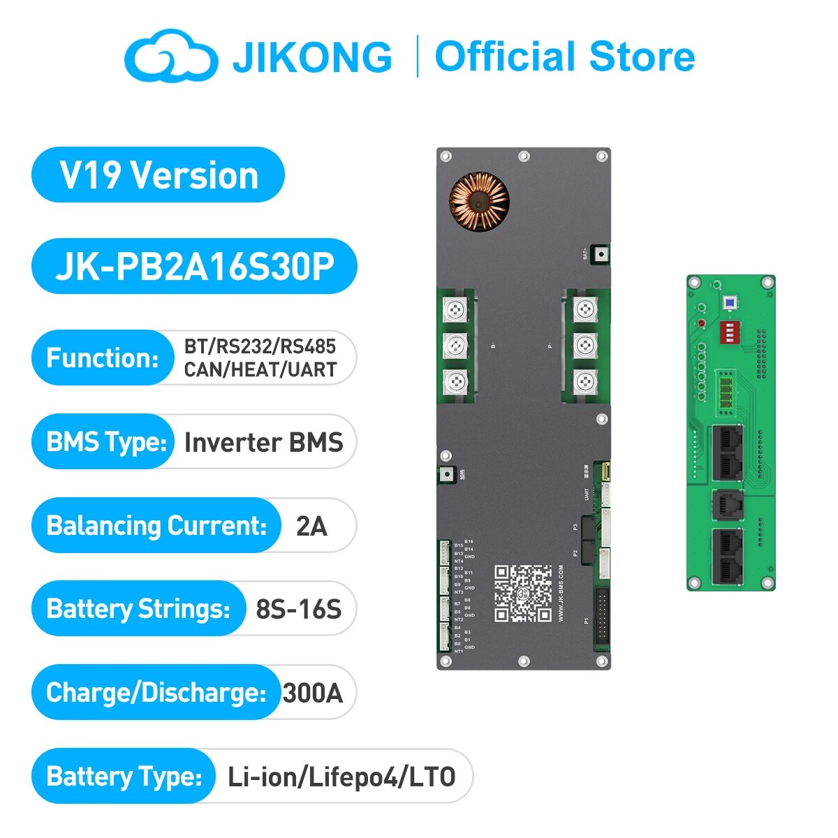 JIKONG JKBMS LiFePo4 Активный Балансир BMS для Домашнего Инвертора JK-PB2A16S30PV19