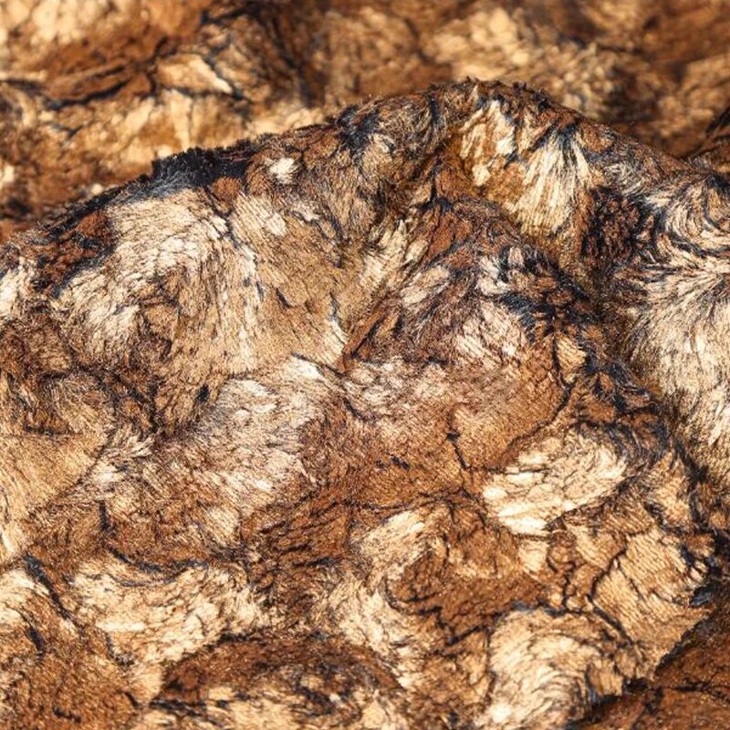 Меховая бронзовая ткань Коричневый, 145cmX50cm, 01