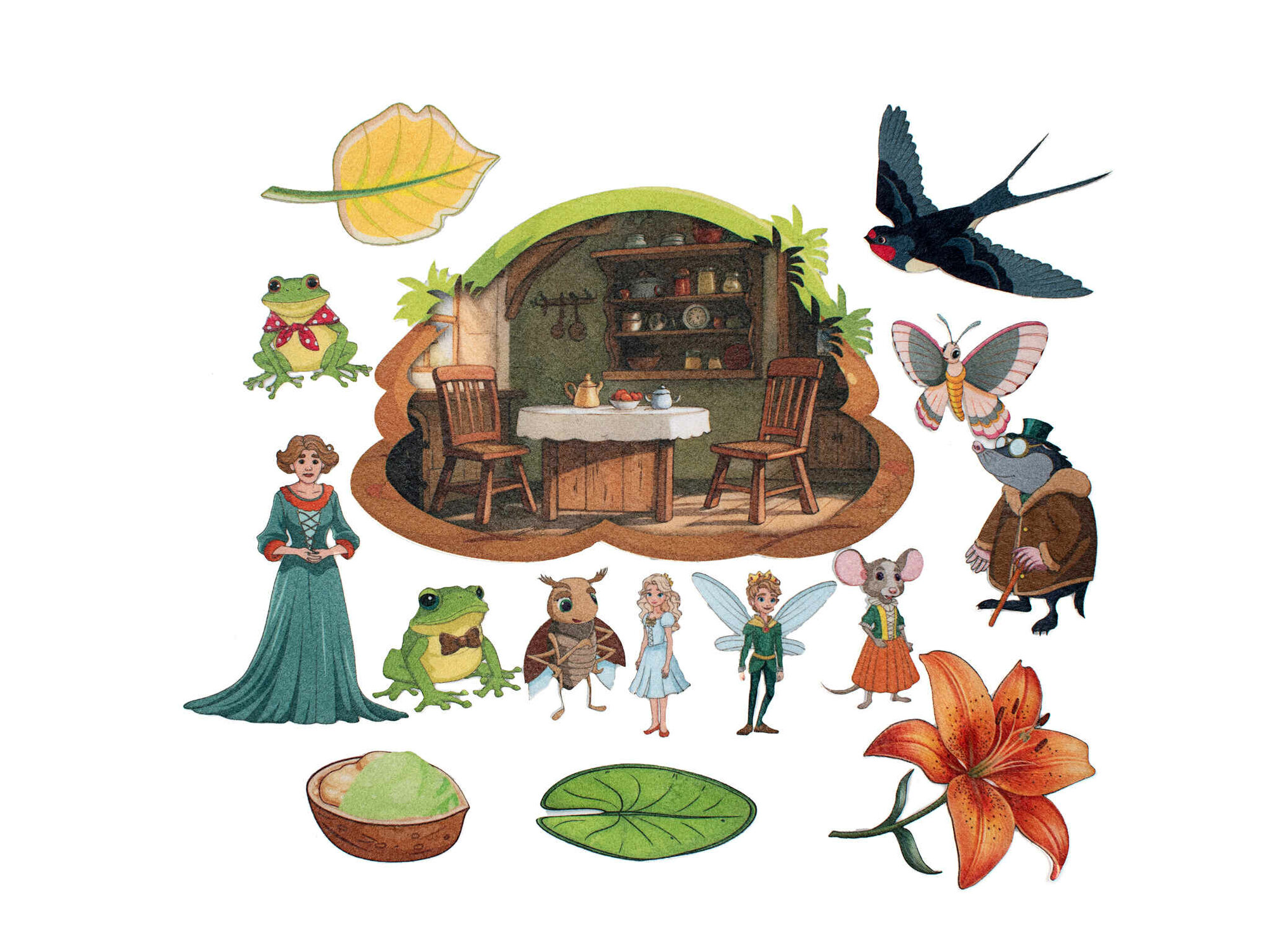 Набор Lip-Lip "Дюймовочка", игровой, фетр, липучки, развивающие игры