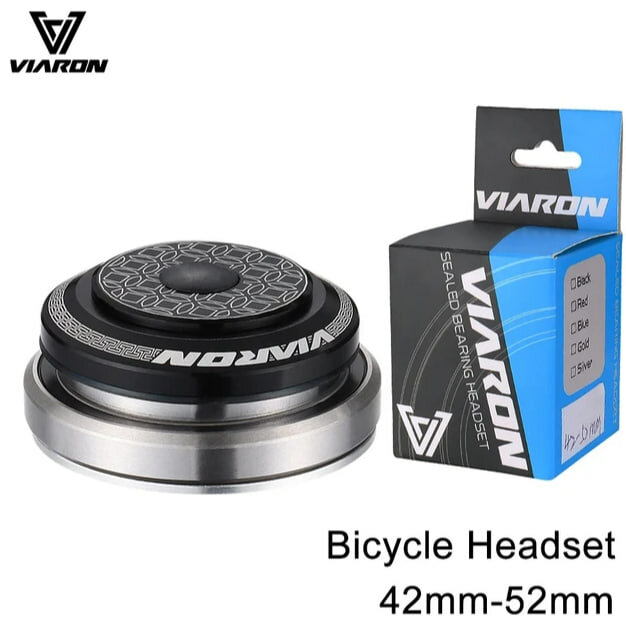 VIARON Рулевая колонка из алюминиевого сплава 41.8*52 мм, черная, под конус