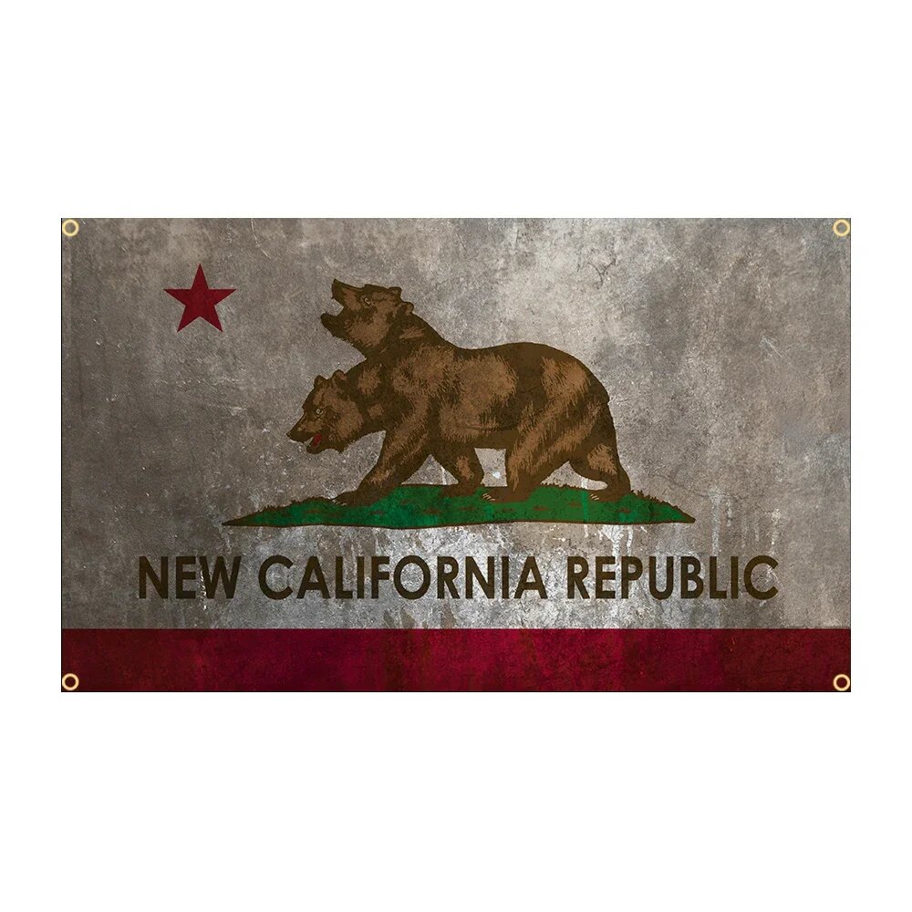 Флаг "New California Republic" 90x150 см, цвет 4, Grommets