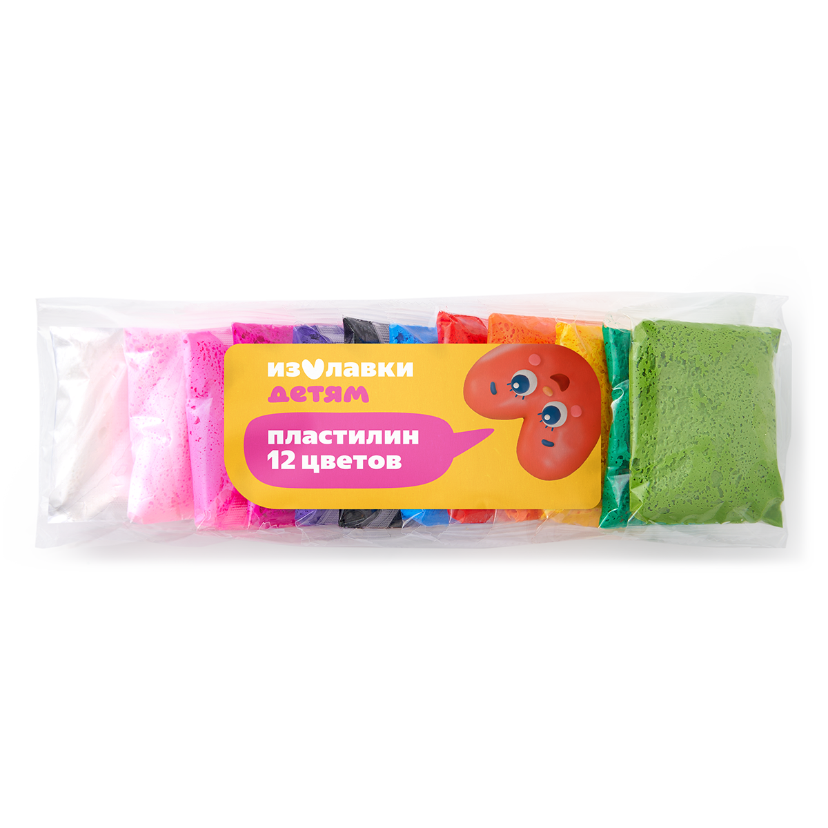 Пластилин "Из Лавки", легкий, 12 цветов в упаковке, 100 грамм