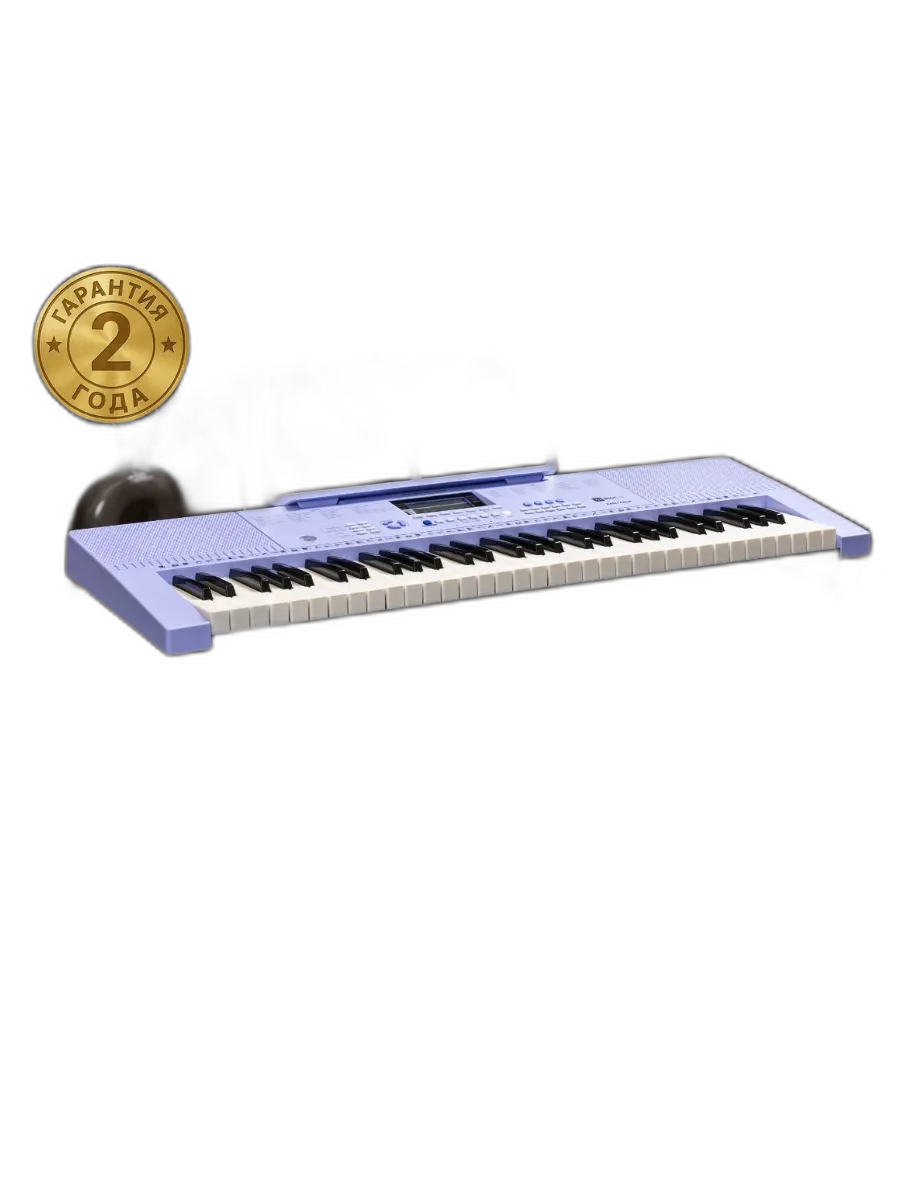 Синтезатор Fantasia 61 клавиша с микрофоном, фиолетовый