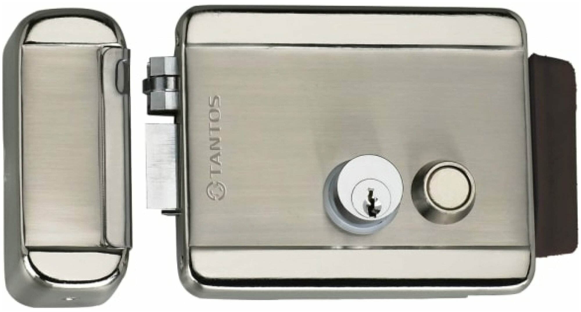 Замок Tantos TS-EL2369SS, электромеханический, накладной, универсальный, цвет - серебро