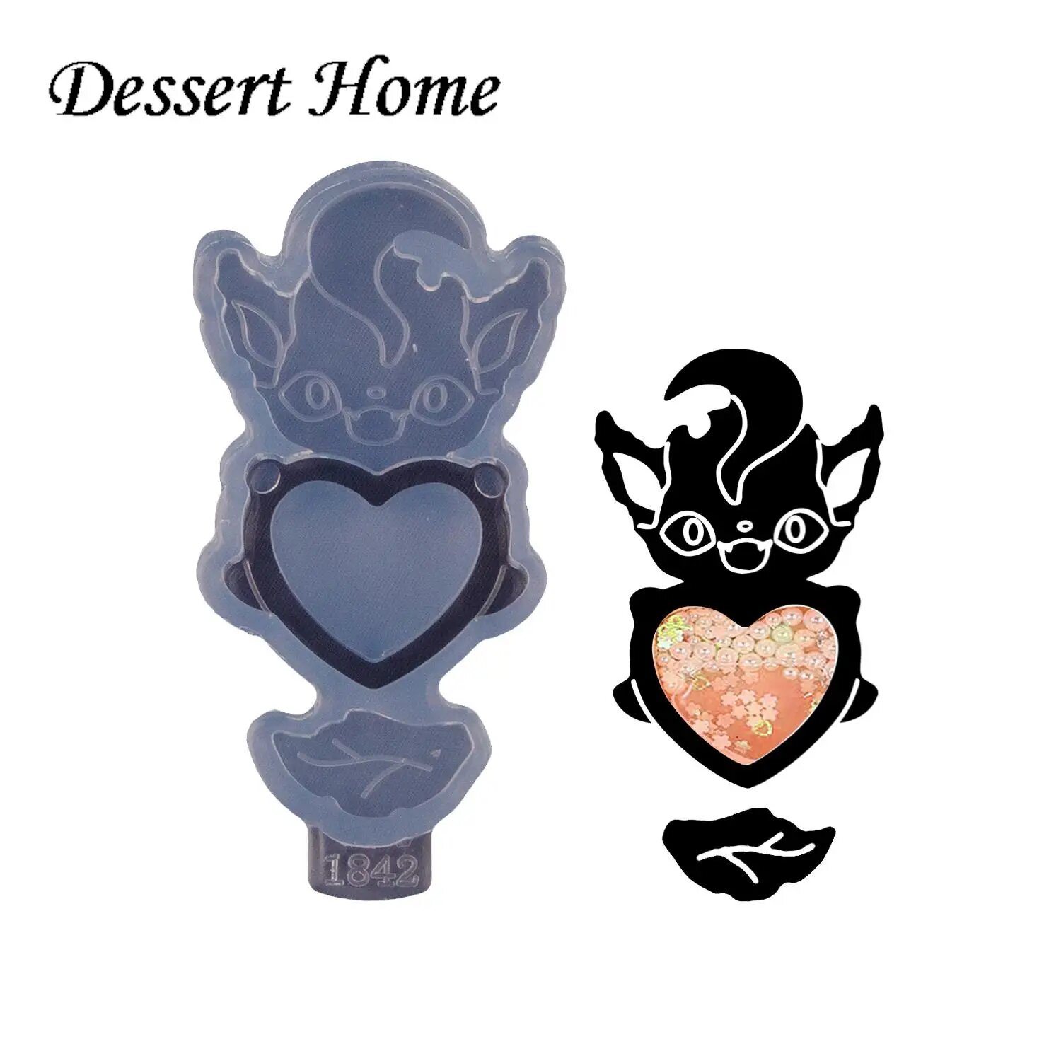 DY1839 Шейкер Аниме Животные Смола Ремесленная Форма для Брелка Кольцо, Шоколадная Помадка Сахарное Ремесло Сахар Ремесла Формы DIY Торт