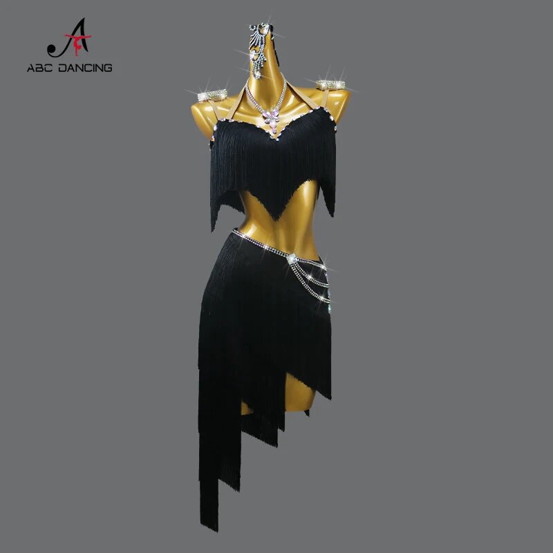 Танцевальное платье ABC DANCING из спандекса XXS, Black Dress